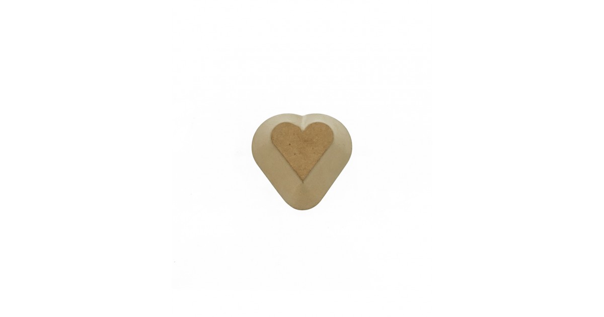 GR Pottery Form - Cutie Heart, 4"