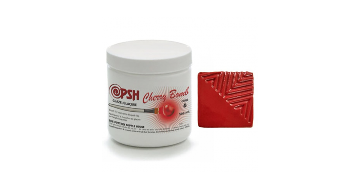 PSH Cone 6 Glaze – Cherry Bomb Gloss (500 ml)