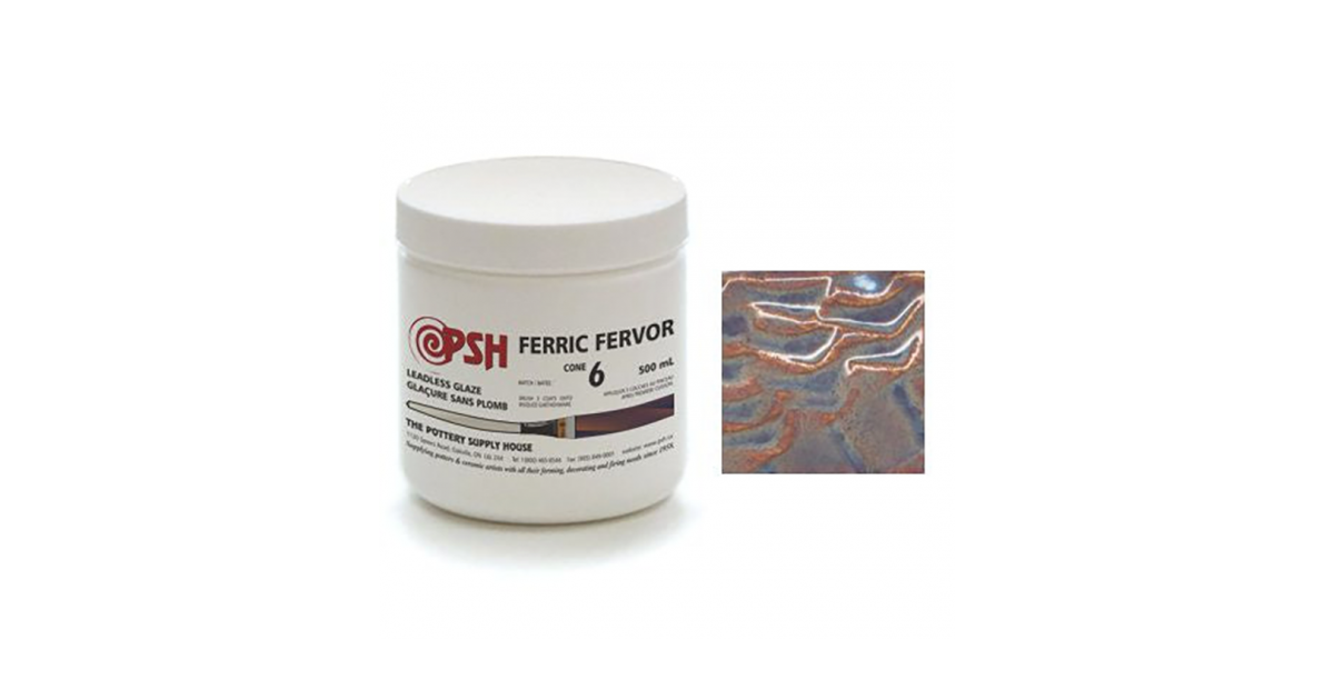 PSH Cone 6 Glaze – Ferric Fervor Gloss (500 ml)