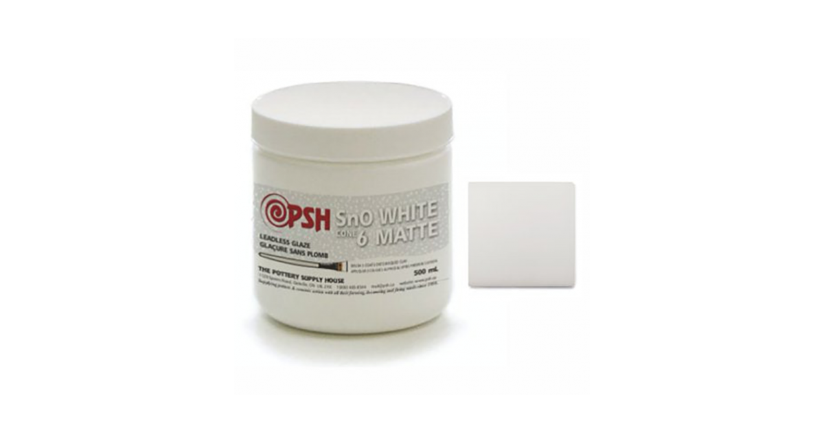 PSH Cone 6 Glaze – Sno White Matte (500 ml)